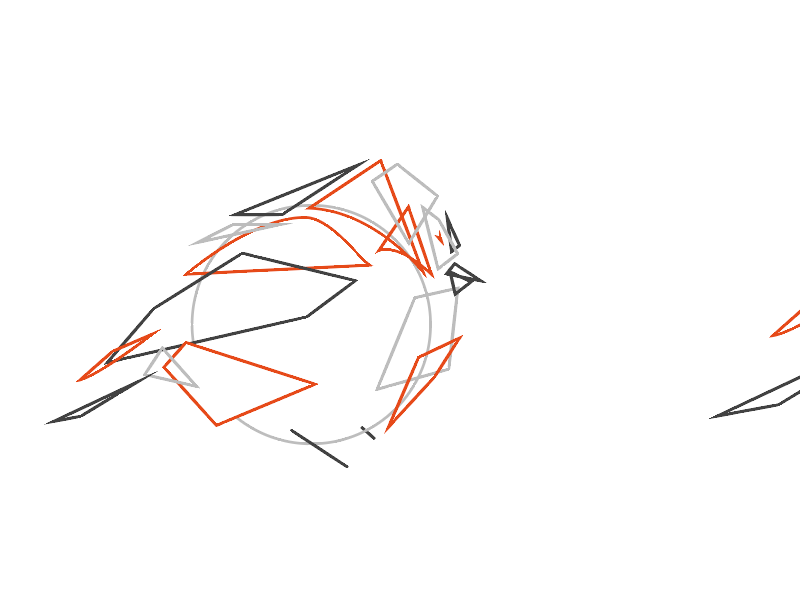 Geometric bird illustration by Max Miner on Dribbble