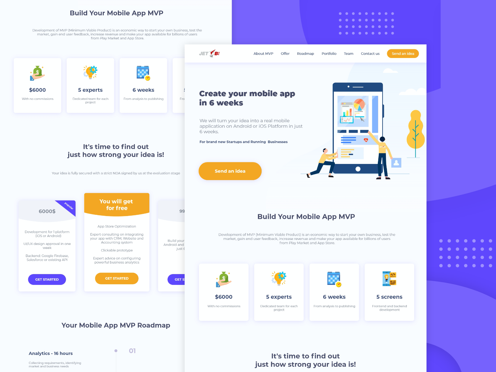 6 Weeks App - promo page by Tatyana on Dribbble