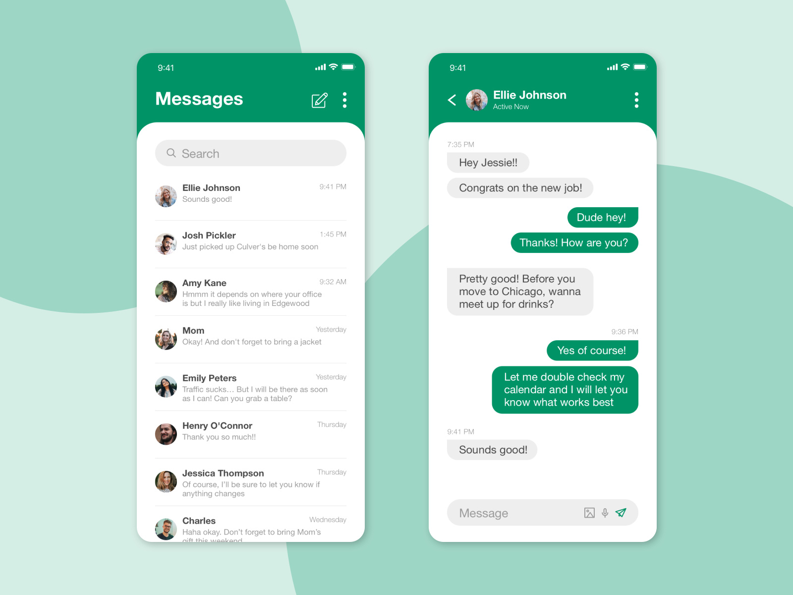 Messaging Concept by Jenna Kirkbride on Dribbble