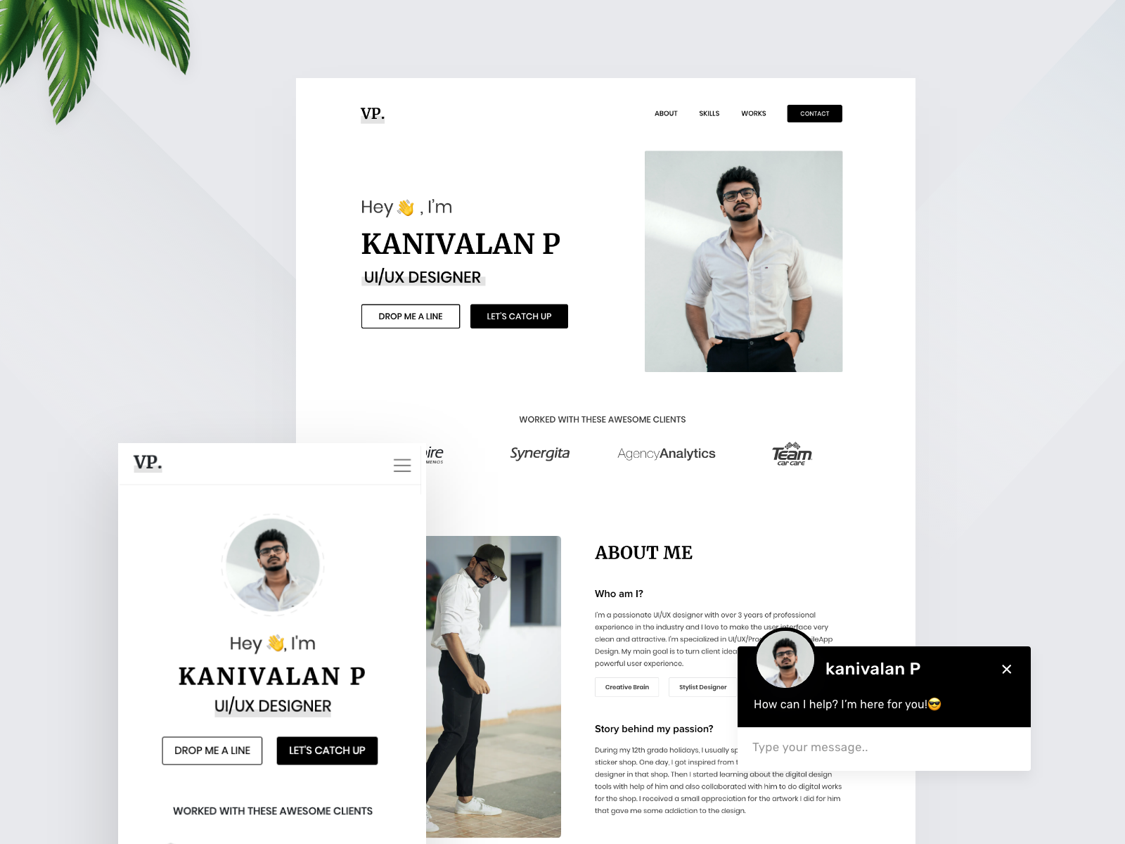 Portfolio Design Web by Kanivalan on Dribbble