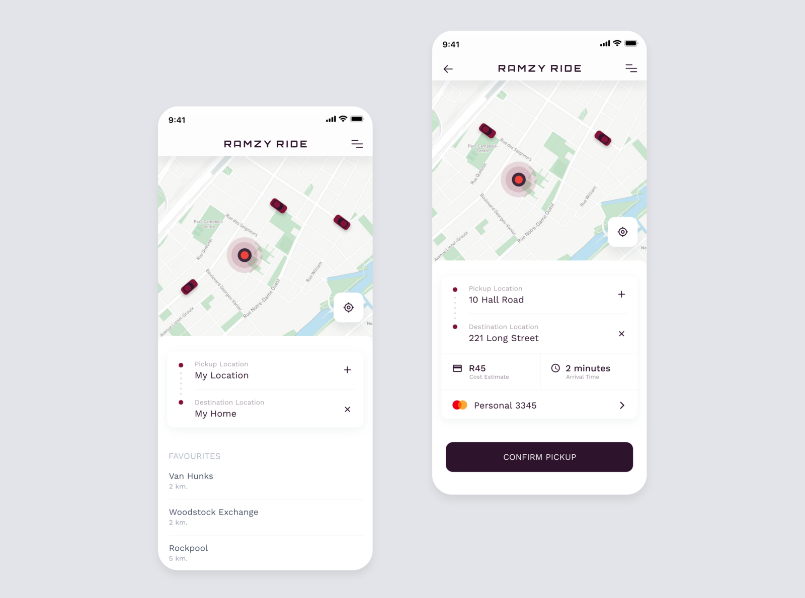Ramzy Ride Passenger App UI by Rogan Jansen for DashDigital® Studio on Dribbble