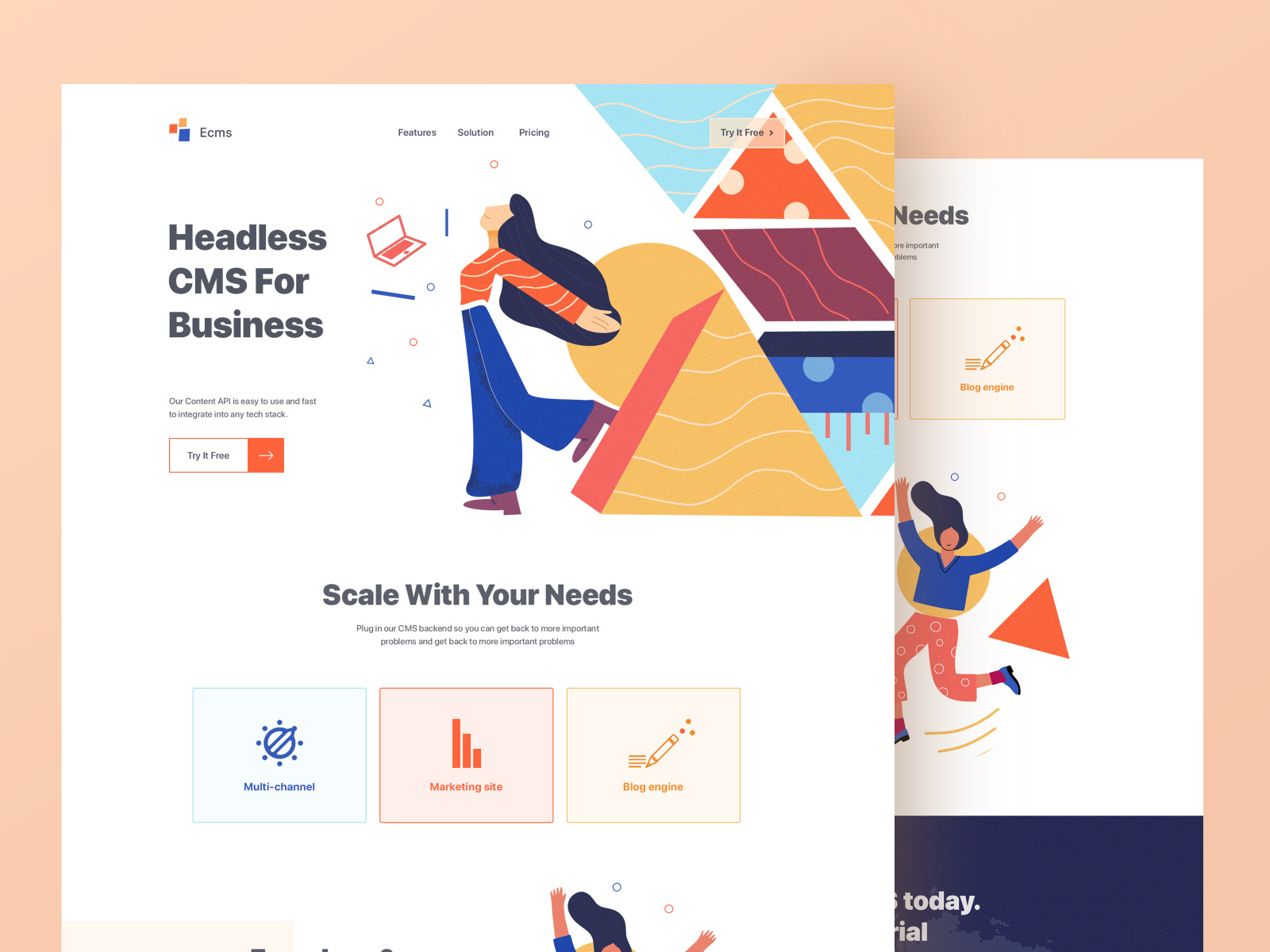 CMS Website by Zuairia on Dribbble
