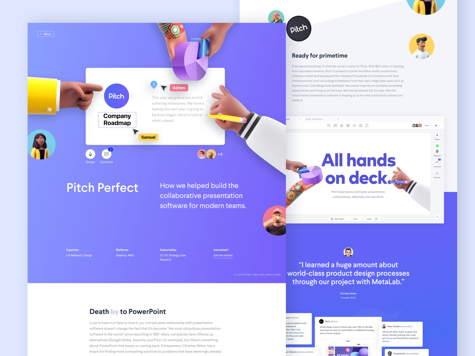 Pitch Case Study By Rosie For MetaLab On Dribbble