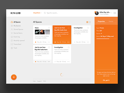 Secret Project Dashboard by eleken on Dribbble