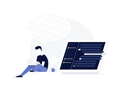 Developer Illustration by eleken on Dribbble
