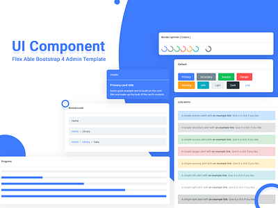 UI Components - Flex Able Bootstrap 4 Admin Template by Phoenixcoded on Dribbble