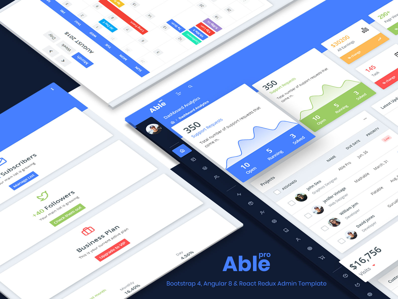 Able pro Admin Template by Phoenixcoded on Dribbble