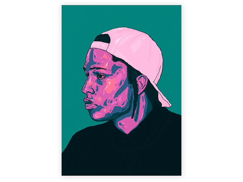 Asap Rocky Portrait Drawing
