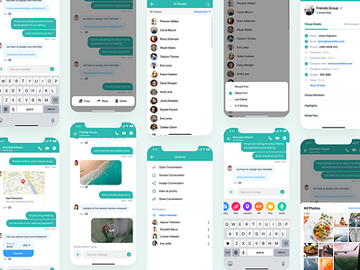 Sophie Messaging app ui kit by Sourabh Barua on Dribbble