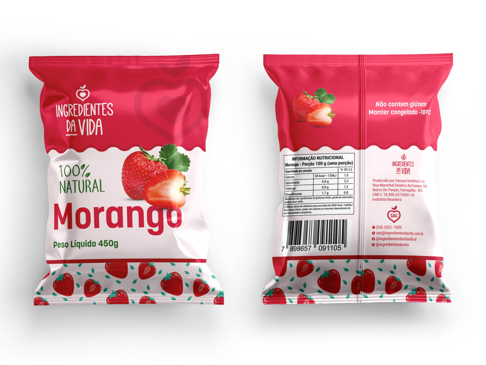 Morango or Dried Strawberry packaging by Packaging by Tarek on Dribbble