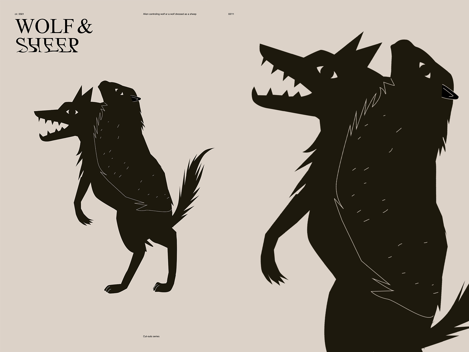 Wolf and sheep by Rokas Aleliunas on Dribbble