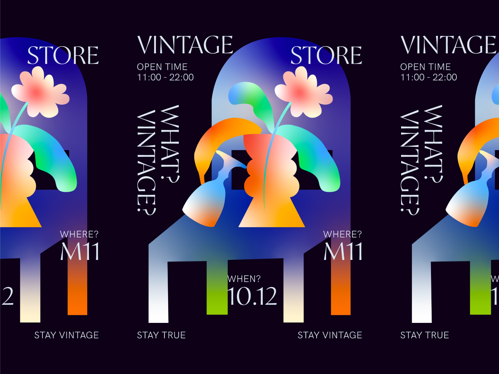Gradient poster by Anastasiya on Dribbble