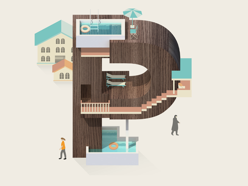 letter P by Jing Zhang on Dribbble
