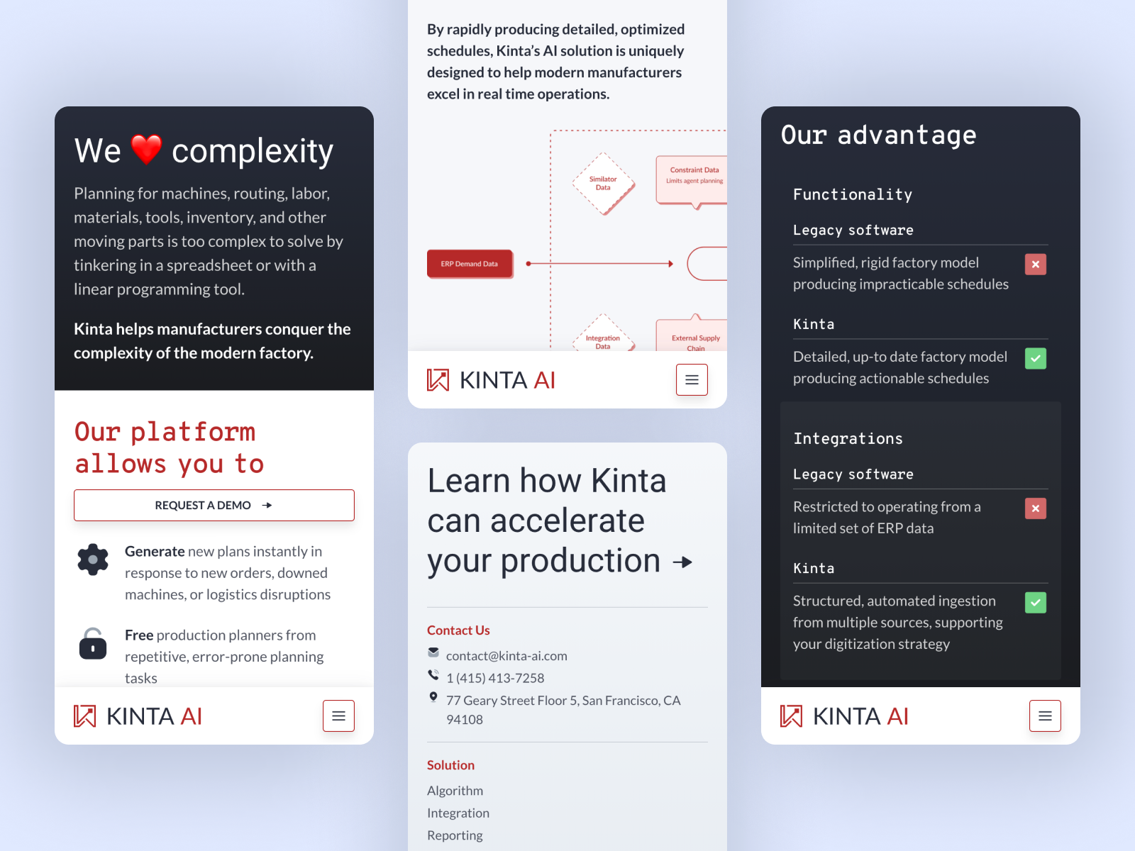Artificial Intelligence Solutions Page by Rob Simpson on Dribbble