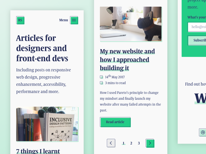 Rob Simpson Blog Listing Page by Rob Simpson on Dribbble