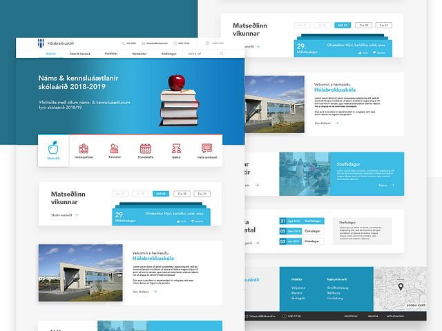 Elementary school web design by VISKA on Dribbble