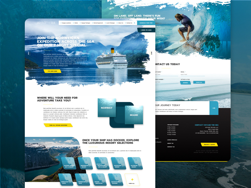 Voyage The Sea, Web Design Concept by Janette Guzman on Dribbble