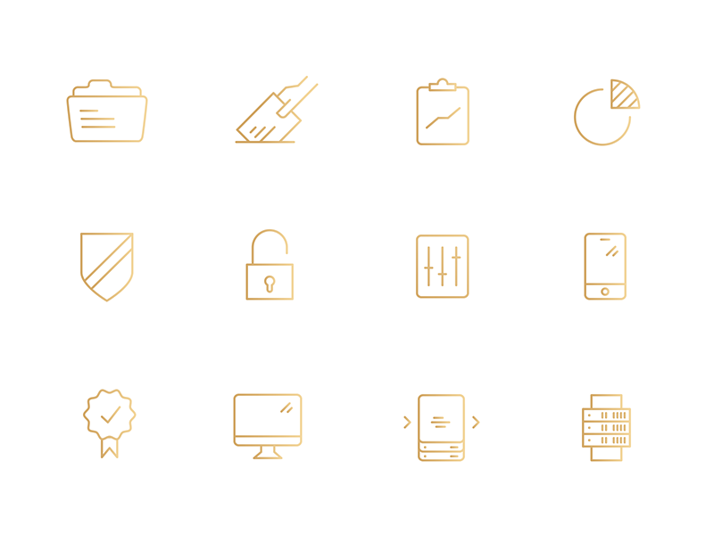 Golden Icons by Michał Leonczuk for Visual71.com on Dribbble
