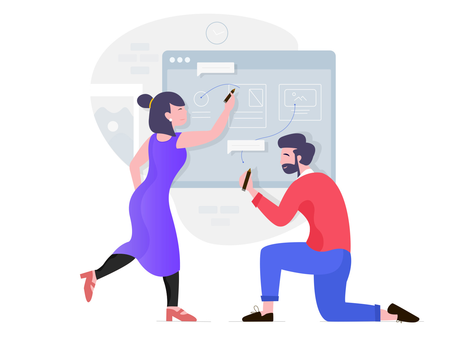 Illustration for Web Research by Vigneshwar Rajkumar on Dribbble