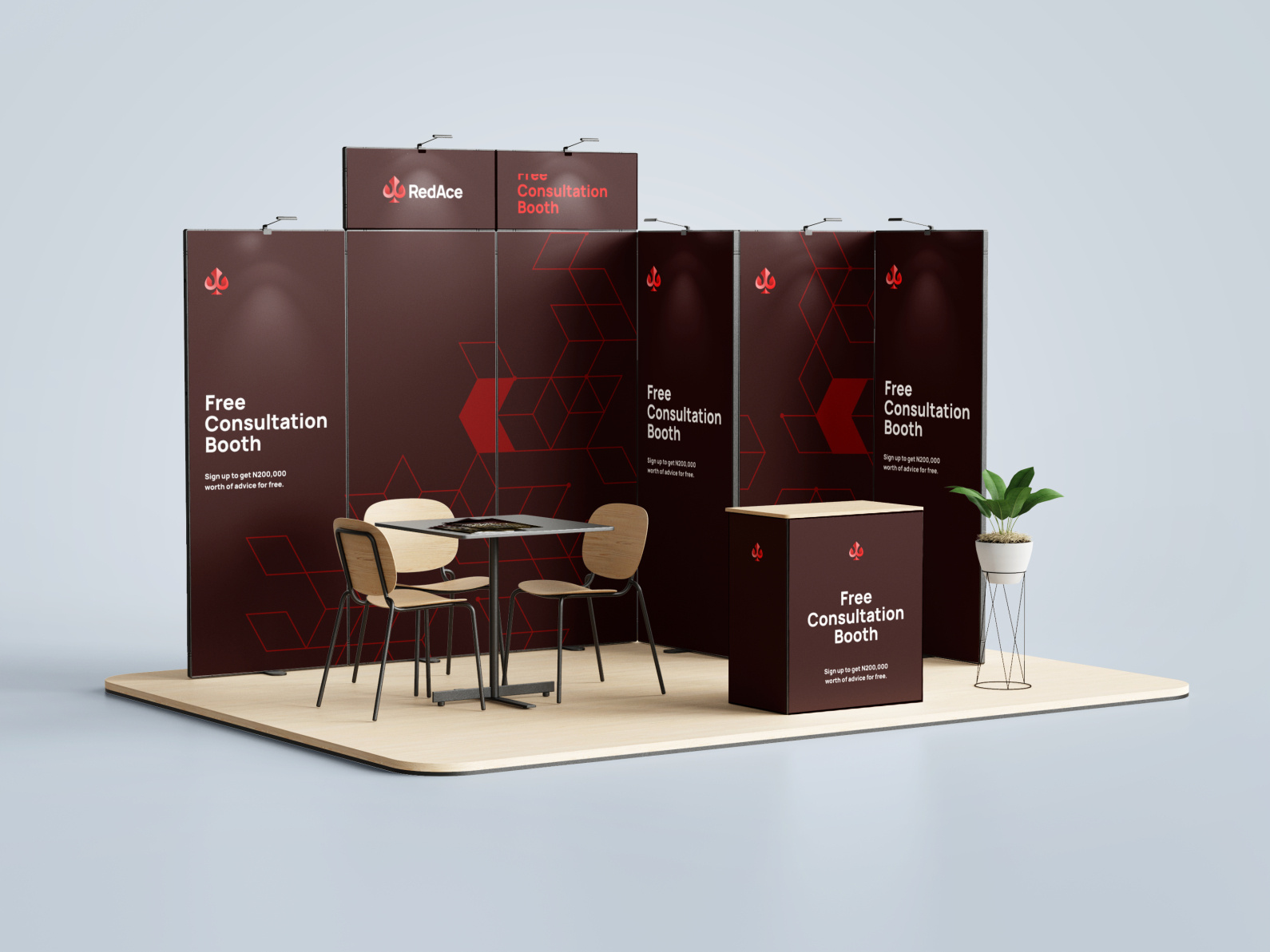 Exhibition Booth for Red Ace by Love Adéolá on Dribbble