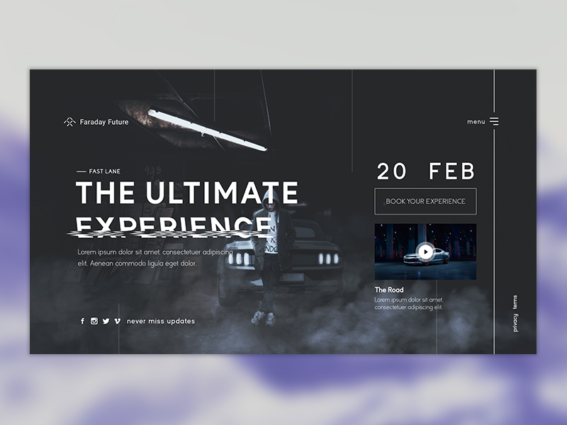 Faraday Future Website by Abhishek Jha on Dribbble