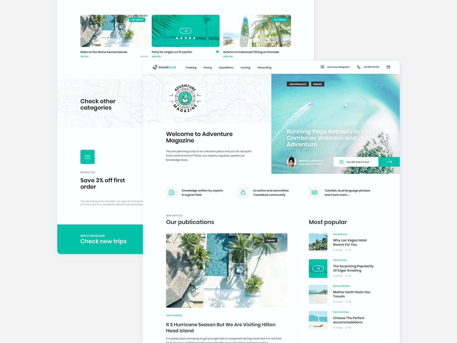 TravelDuck - Magazine by Adam Balazy for Ideamotive on Dribbble