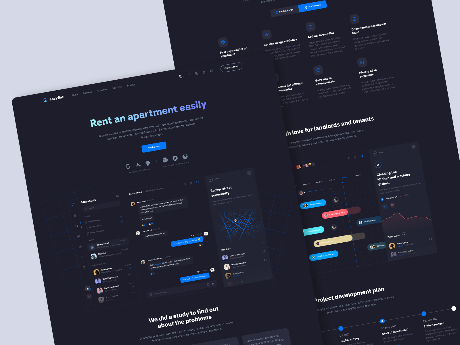 easyflat landing page by patso on Dribbble