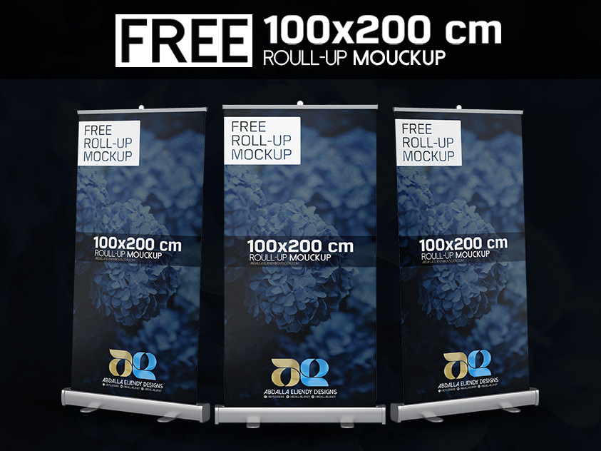 Free 100x200 Roll-up Mockup by Abdalla Eljendy on Dribbble