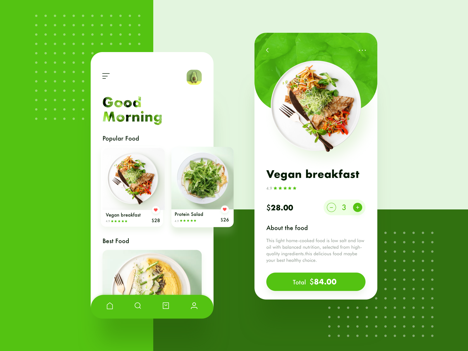 Food App / Main page by Caroline on Dribbble