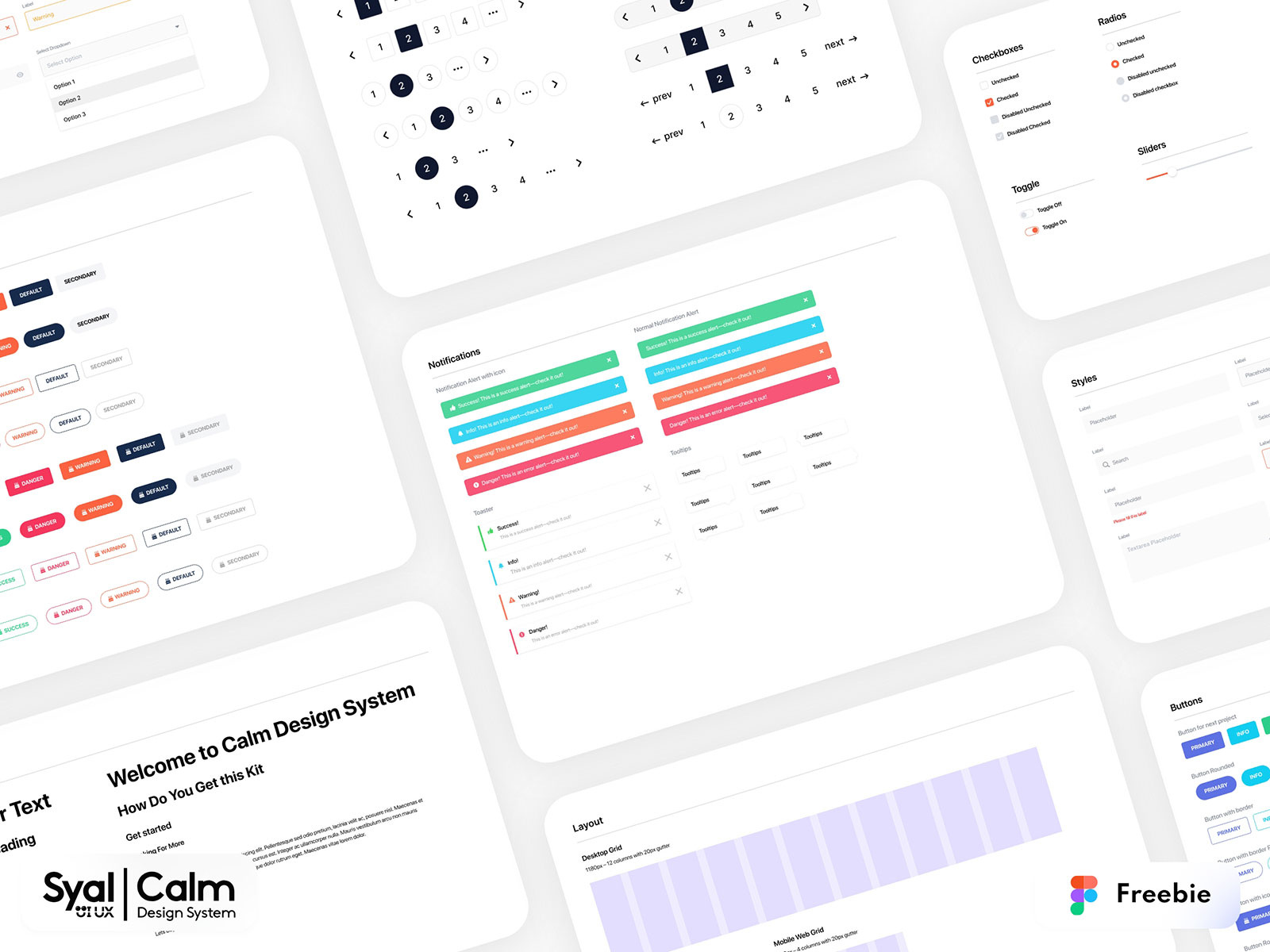 Calm Design System - Freebie by Akshay Syal on Dribbble