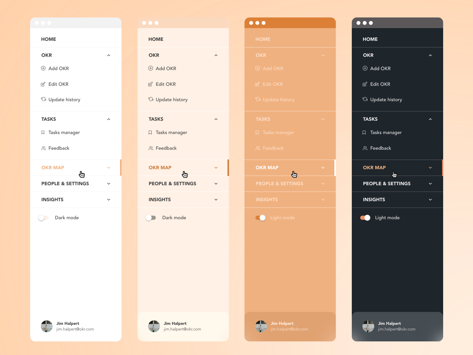 Customized sidebar by Paulina Niewiadomska for Synergy Codes on Dribbble