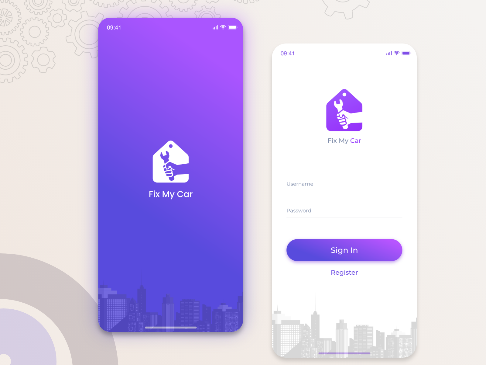Splash & Login UI by Syed Zubair Ahmed on Dribbble