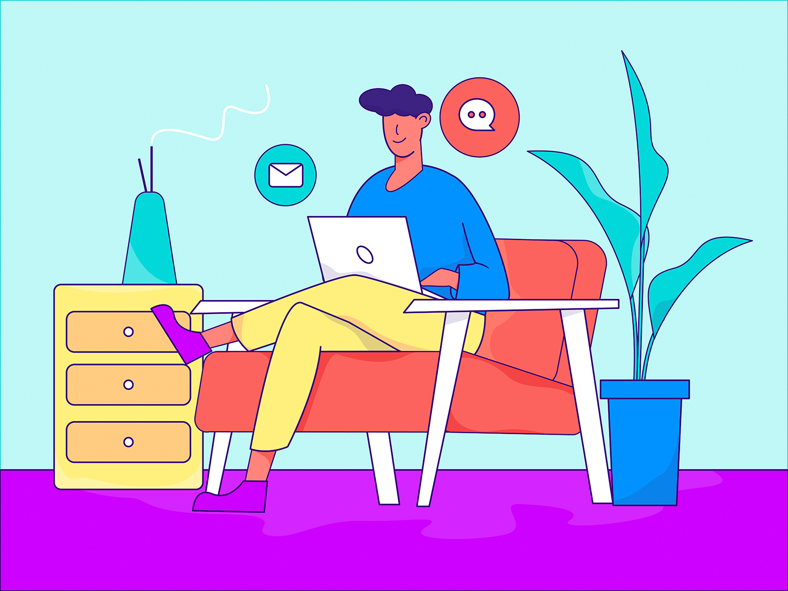 work boy by YellowHouse-studio on Dribbble