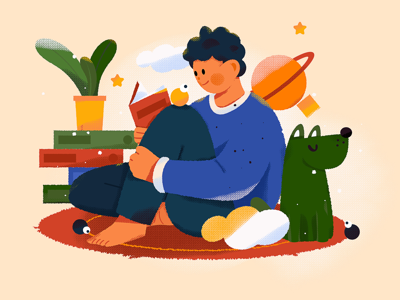 reading by YellowHouse-studio on Dribbble