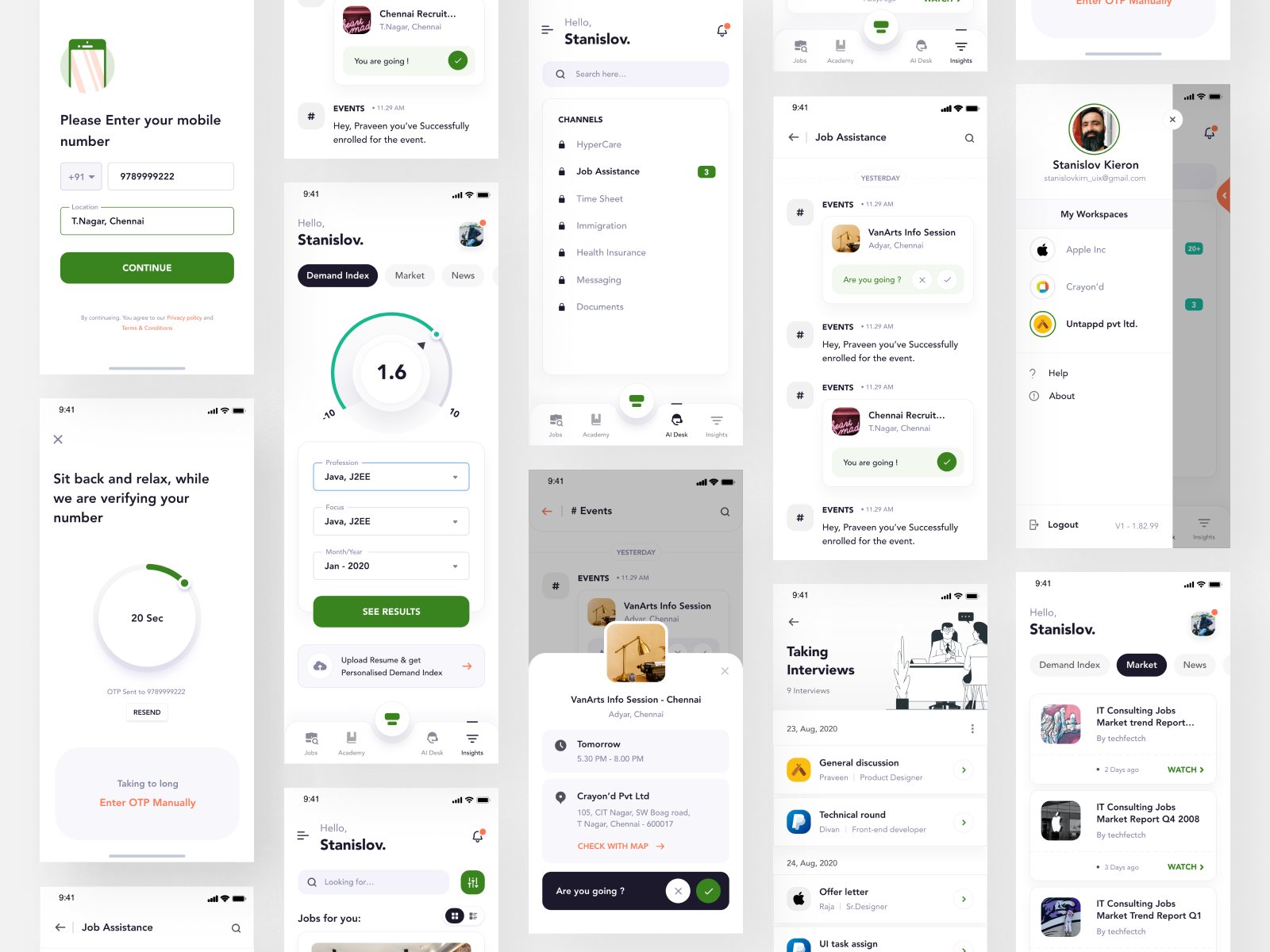 HR App UI. by Praveen N on Dribbble