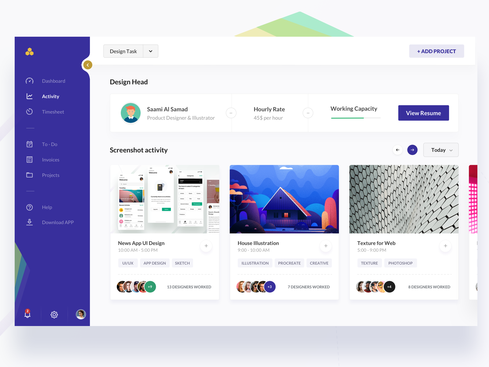Dashboard Activity UI by Praveen N for Orizon: UI/UX Design Agency on ...