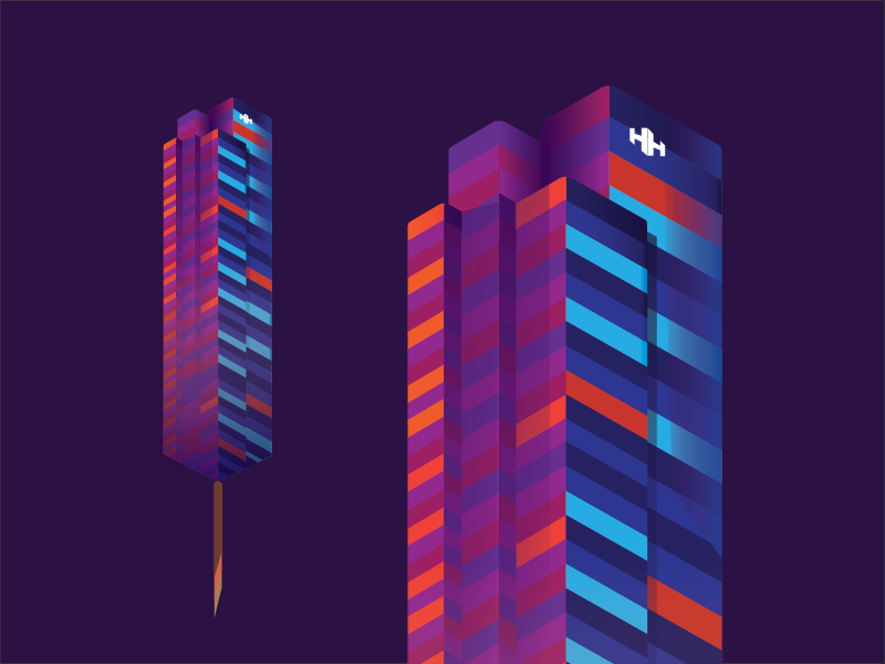 Feather building by Fernando Pino on Dribbble