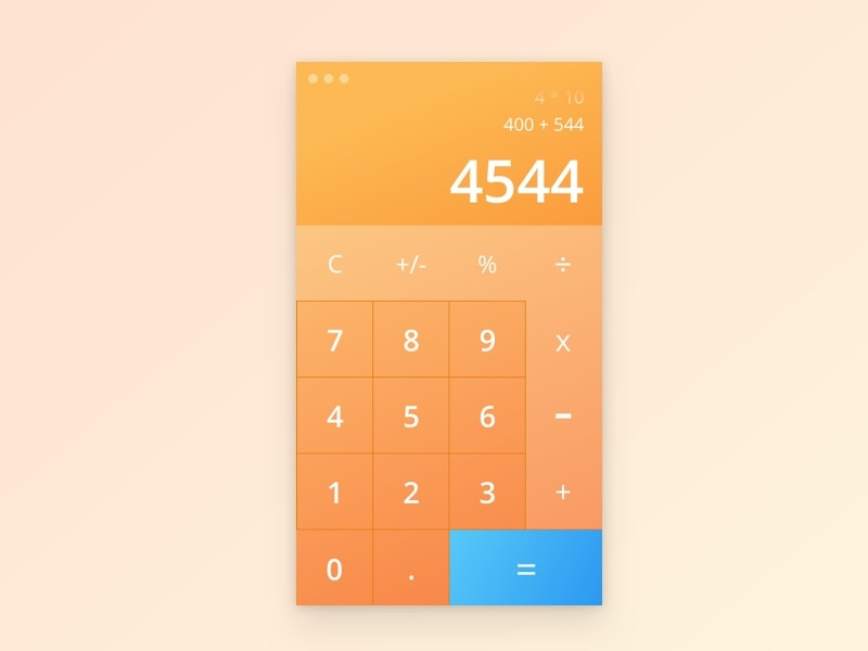 Daily UI 004 - Calculator by Jack Dickson on Dribbble