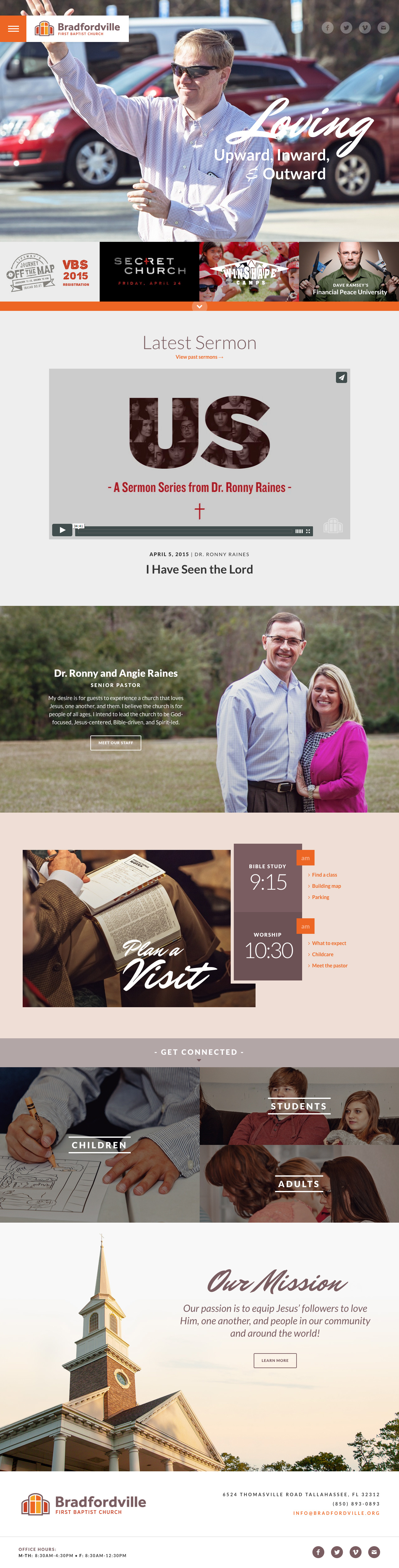 Church Homepage by Taylor Perrin on Dribbble