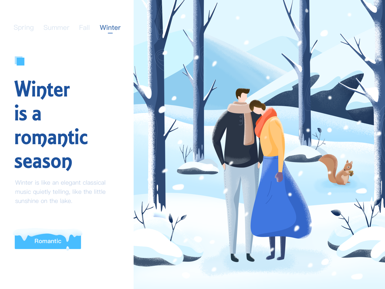 Winter - Happy Valentine's Day by 初夏Ruby for VisualMaka on Dribbble
