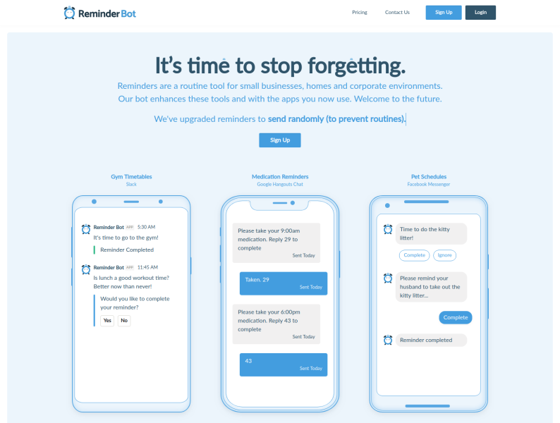 Reminder Bot by Chris Vincent on Dribbble