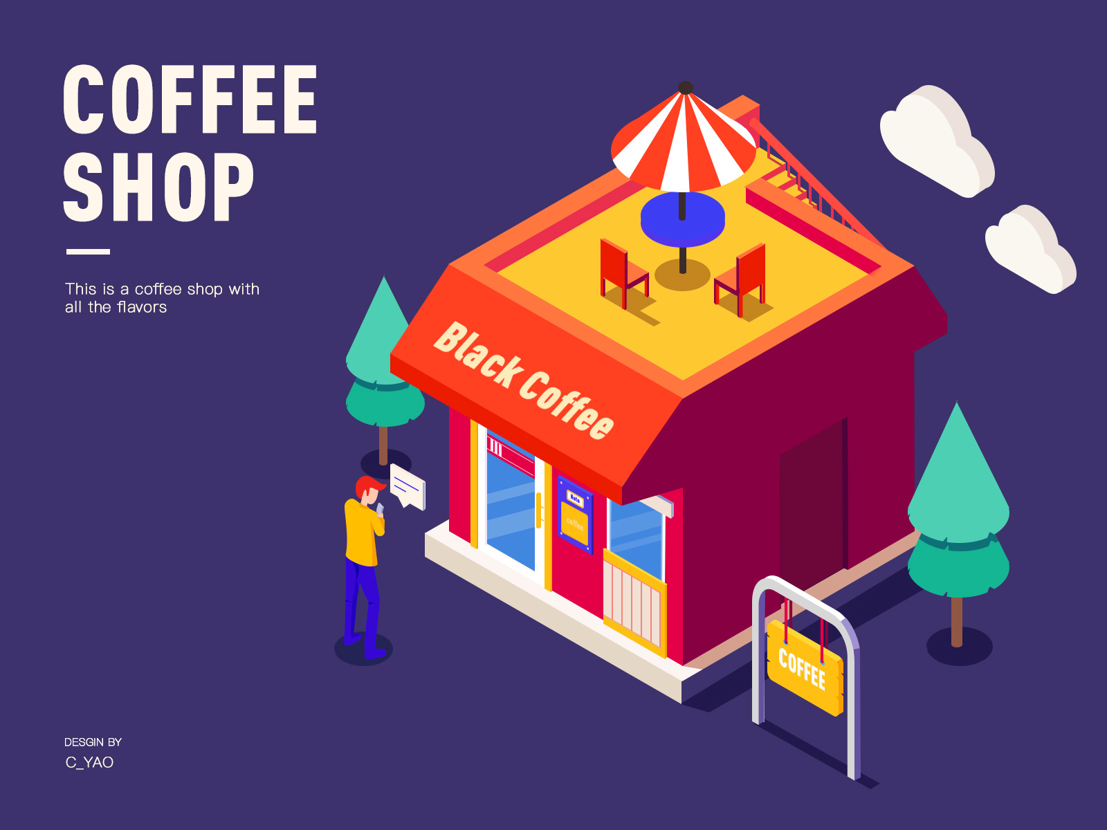 Coffee Shop by C_YAO on Dribbble