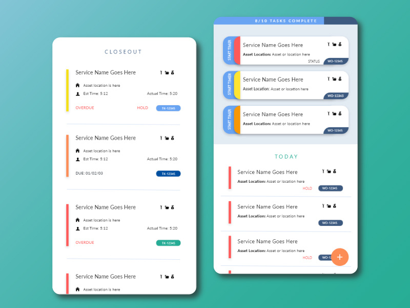 Mobile App - "Mobile Technician" by Sara Harless on Dribbble
