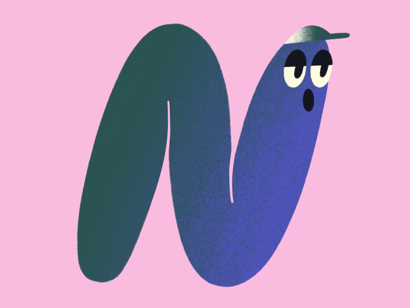 36 Days of Type // letter N by Mariah Barnaby-Norris on Dribbble