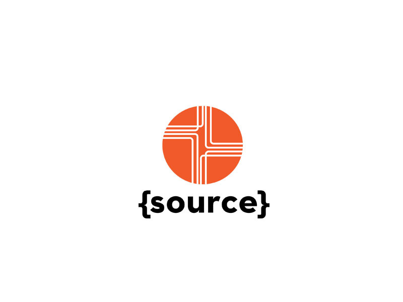 Logo for {source} by Ryan Seslow on Dribbble