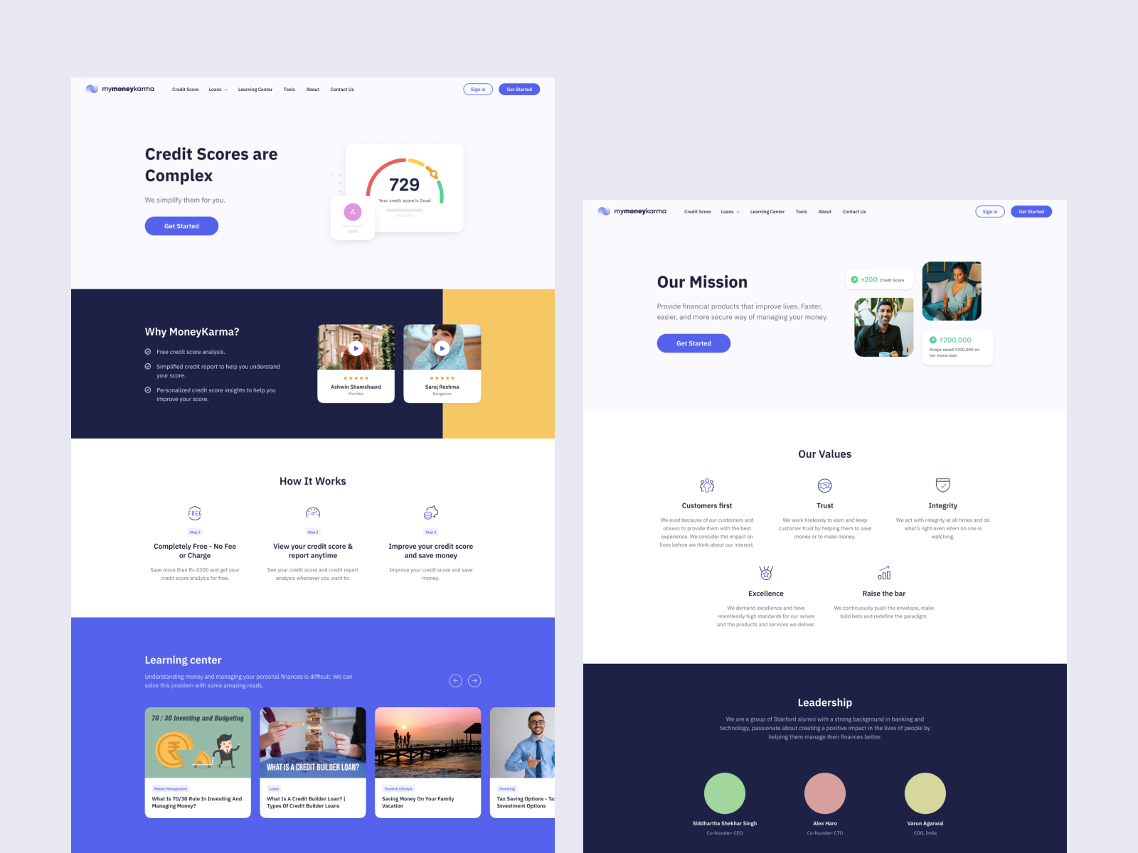 MyMoneyKarma Website Redesign by Jeremy Blaze for Never Before Seen on ...