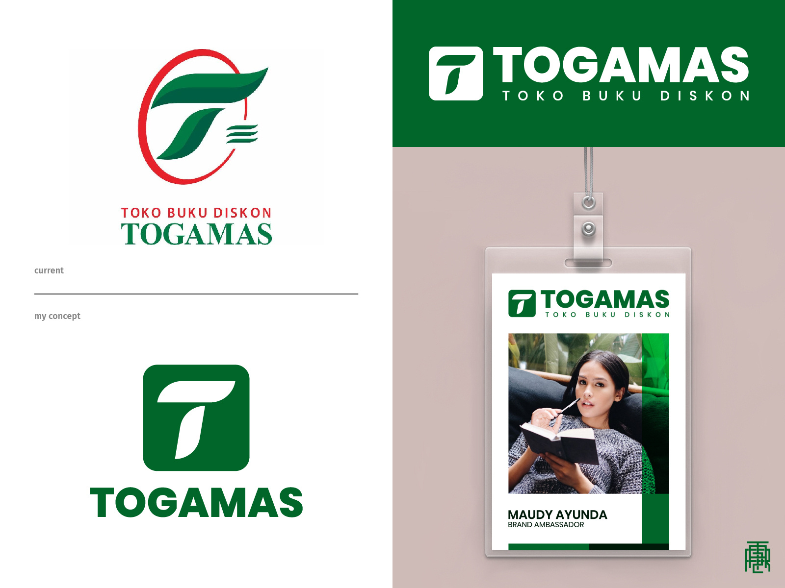 Togamas Bookstore Logo Concept by Anas Niam Zuhdy on Dribbble