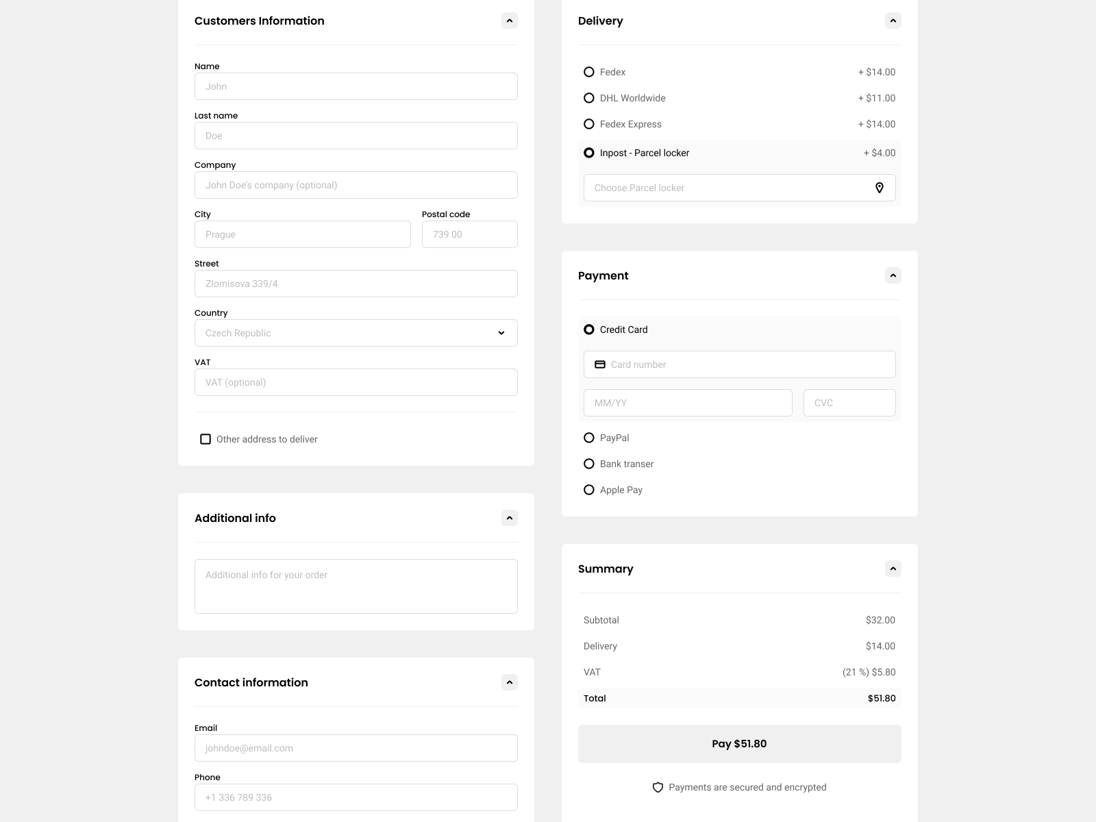 eCommerce - Checkout - Exploration by Petr Bilek on Dribbble