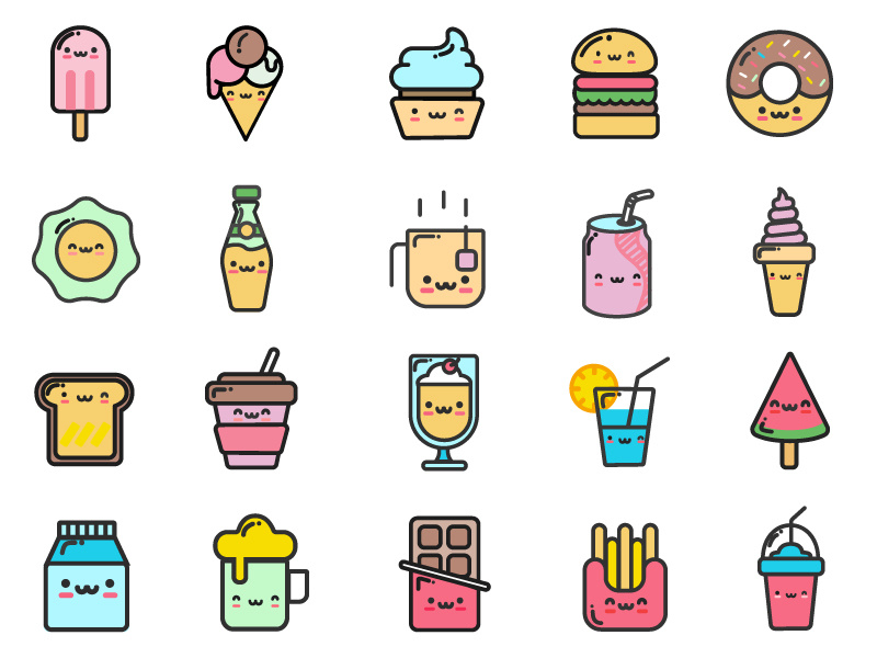 Delicious Foods Icon by MK.hong on Dribbble