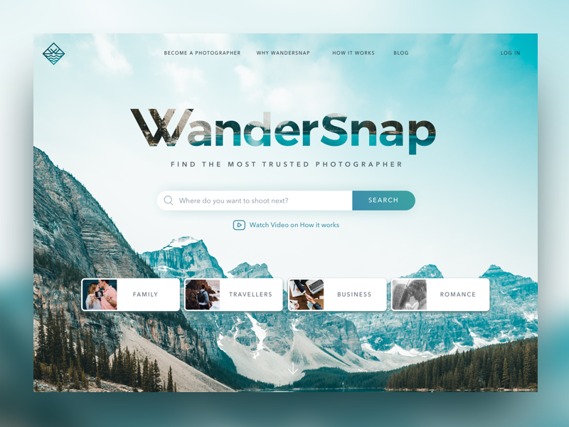 WanderSnap Landing Page Website by Shirleen Wong on Dribbble
